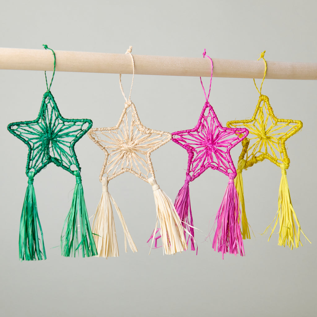 Abaca Parol Star Ornaments, Set of 4 – kubo